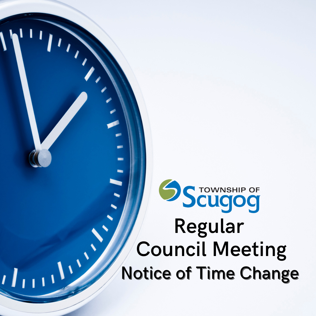 Notice of Time change to the Scheduled Regular Council Meeting of ...